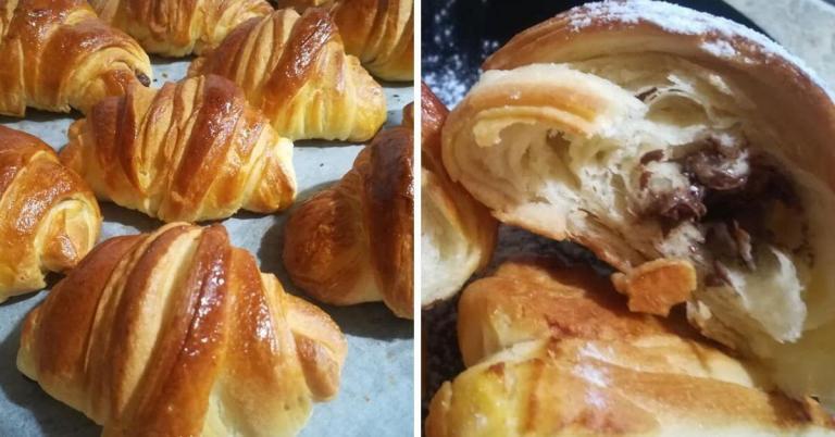 Egyszerű croissant recept, nem kell hajtogatni, mégis gyönyörű leveles ...